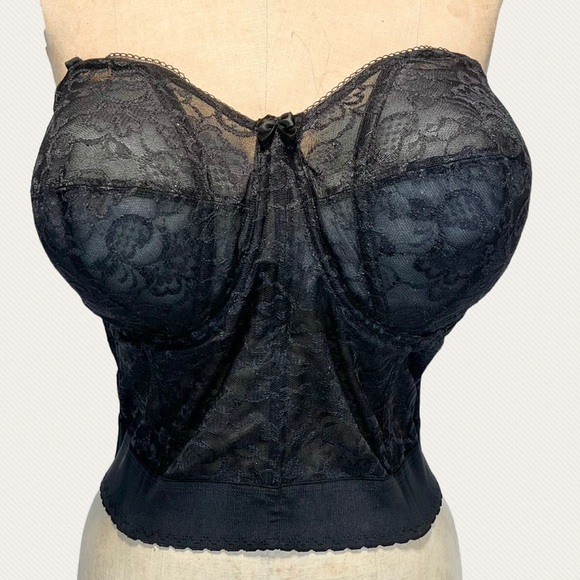 Goddess | Intimates & Sleepwear | Vintage Lace Bustier Lingerie Nylon ...